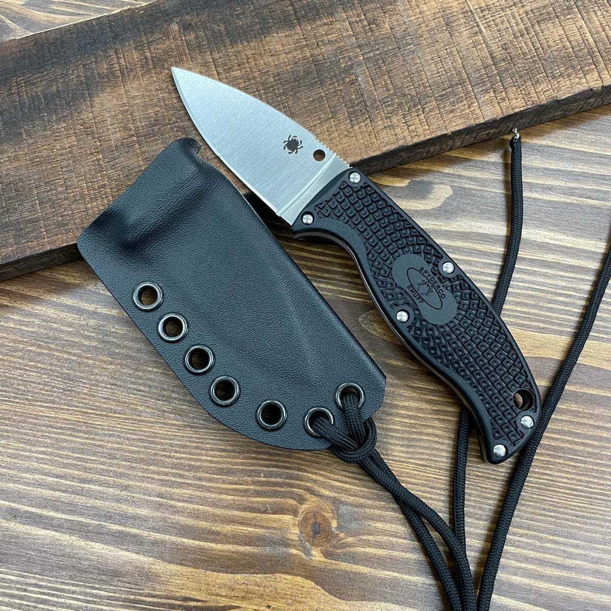 Spyderco Enuff Drop Point(Leaf Shape) Kydex Sheath – RK Custom Kydex